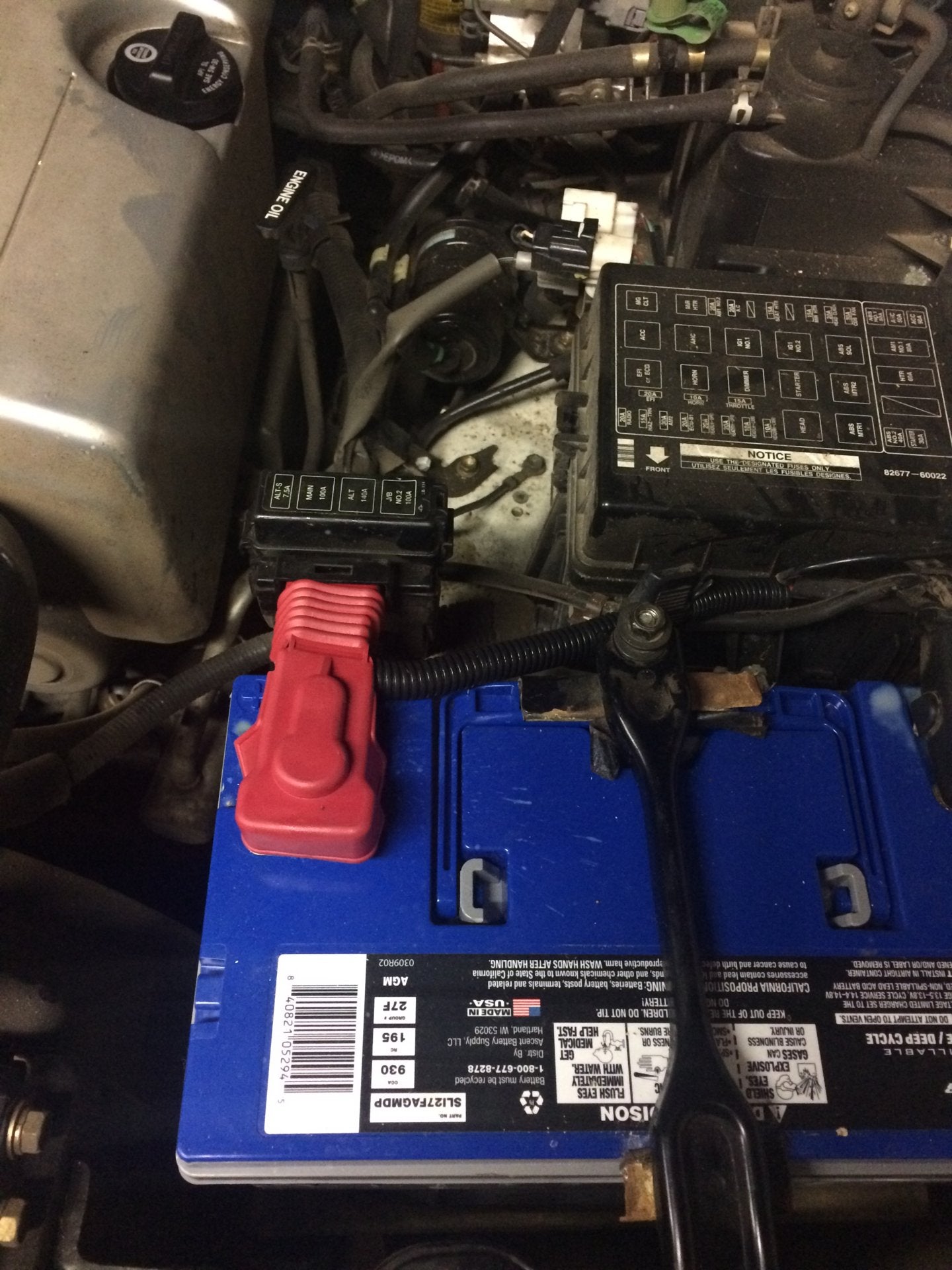 NON-USA OEM TOYOTA YAZAKI JAPAN Spec. B+ Positive / N- Negative Batter ...