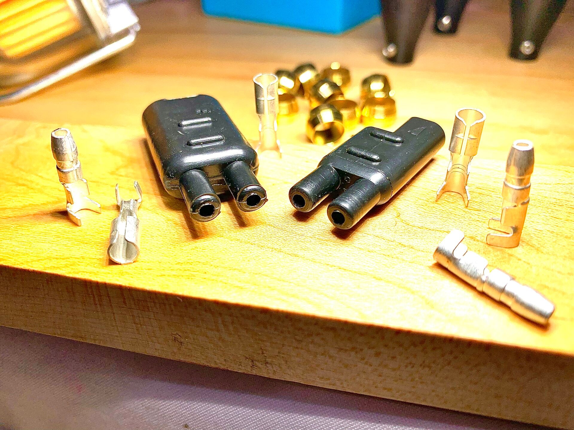 NOS Genuine OEM YAZAKI 2pin Black Rubber Female & Male Connector Insta ...