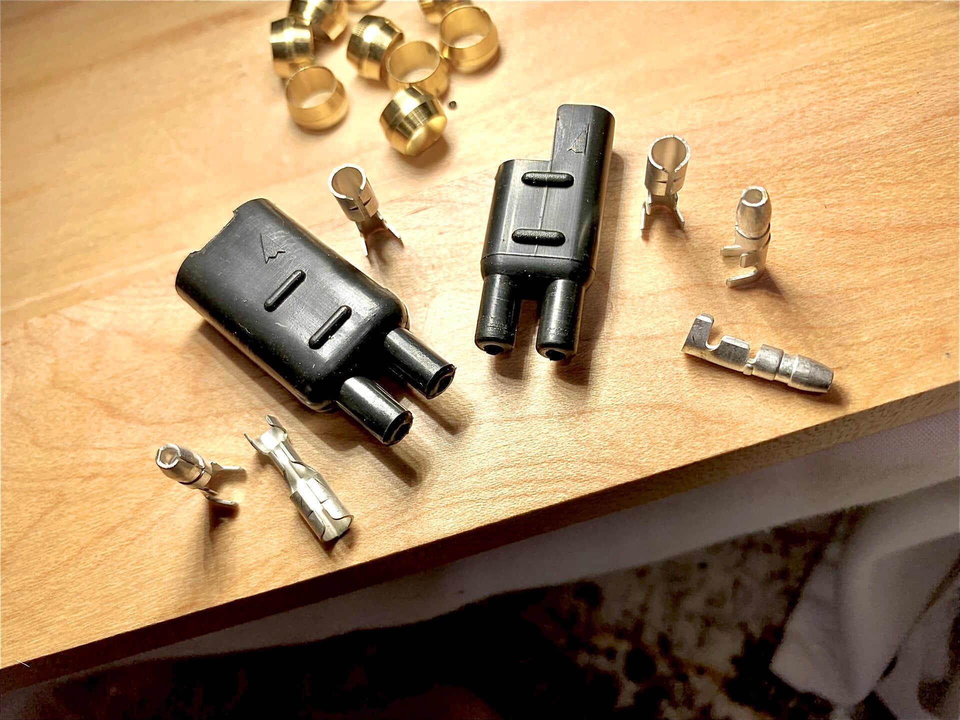 NOS Genuine OEM YAZAKI 2pin Black Rubber Female & Male Connector Insta ...