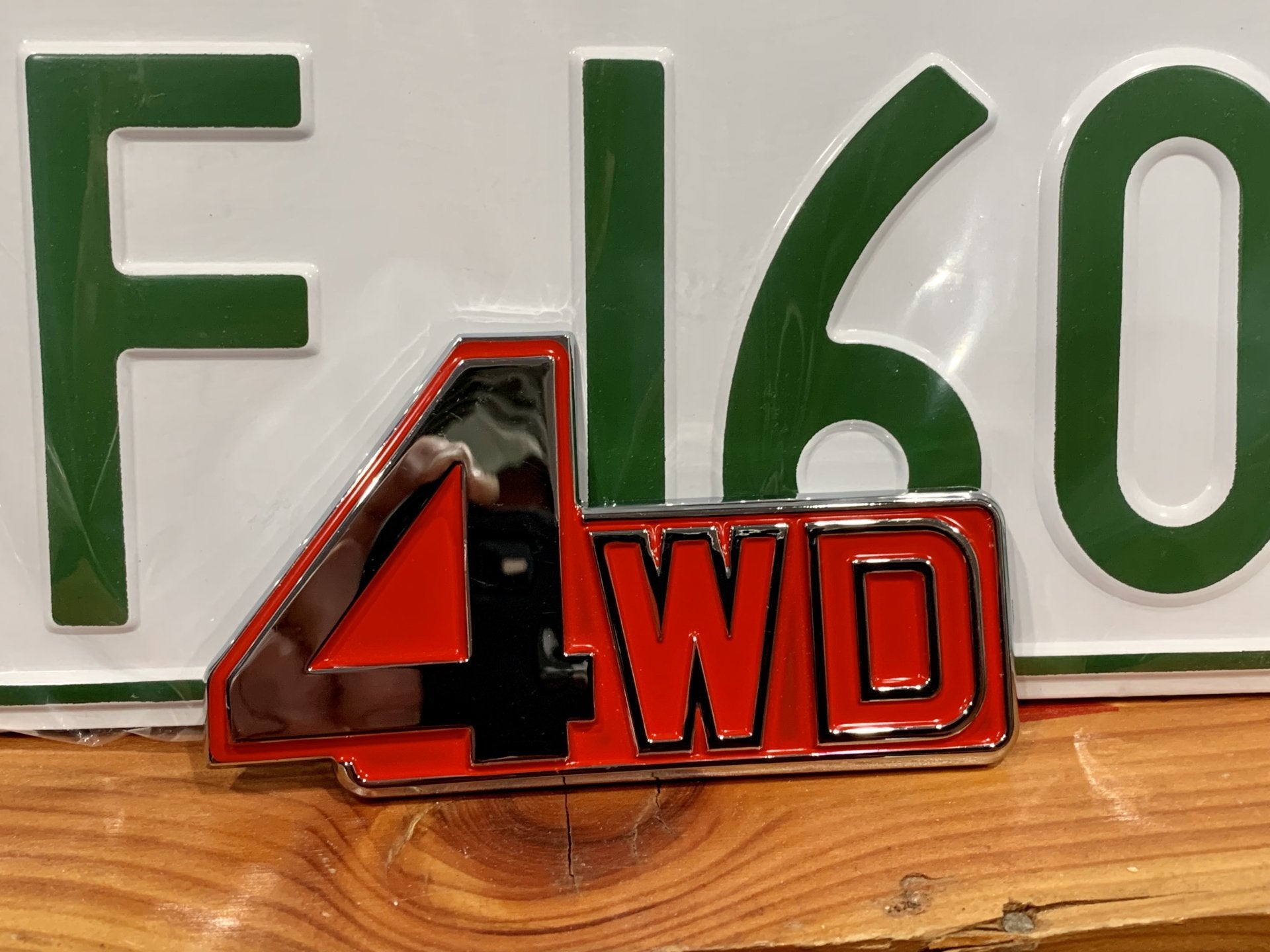 RED / CHROME 4WD Badge Emblem Rear FJ60 FJ62 – VintageTEqParts.com