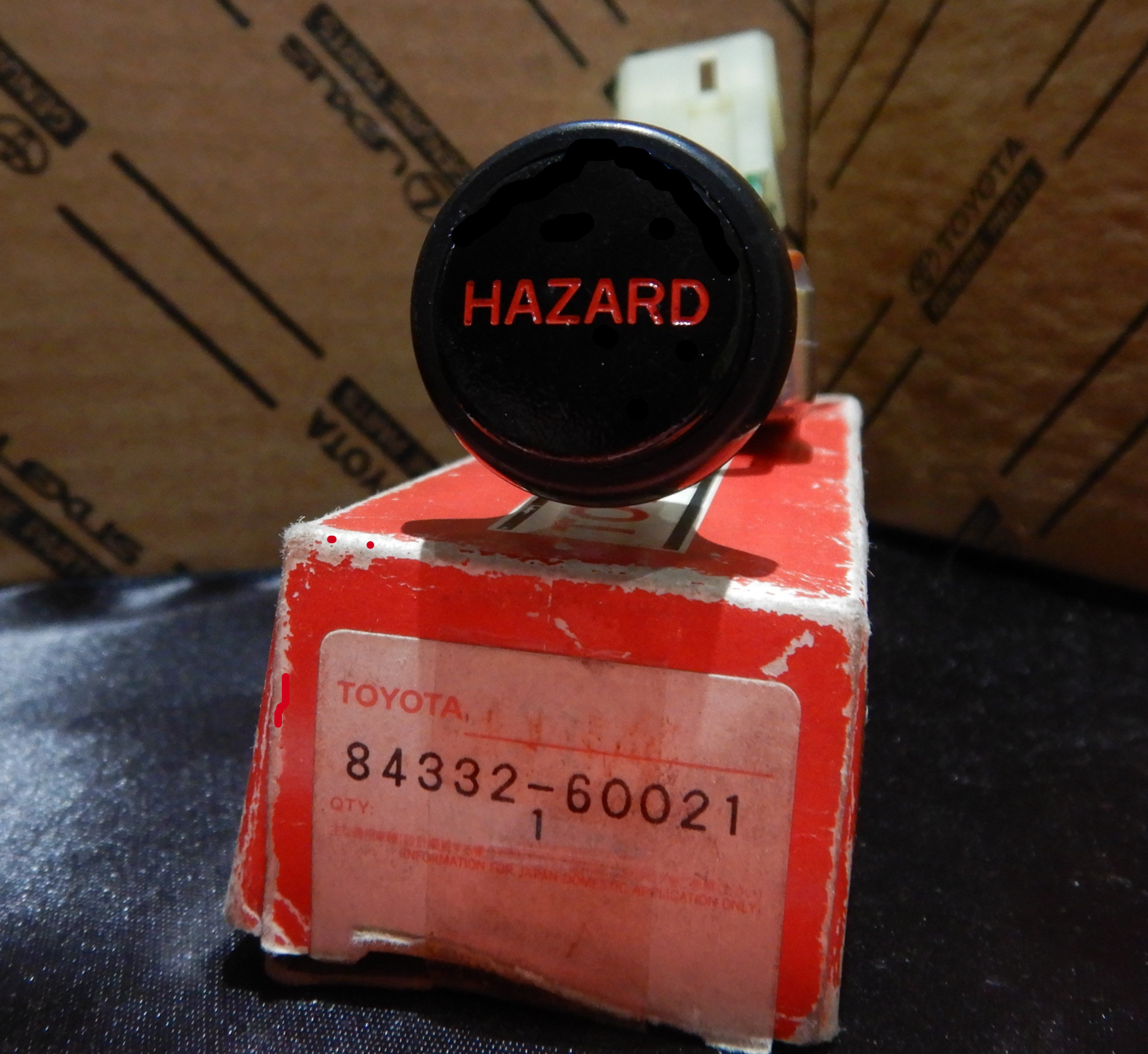 12V & 24V NOS OEM Hazard Switch Assy. w/ KNOB & Pin wrench retainer Nu ...
